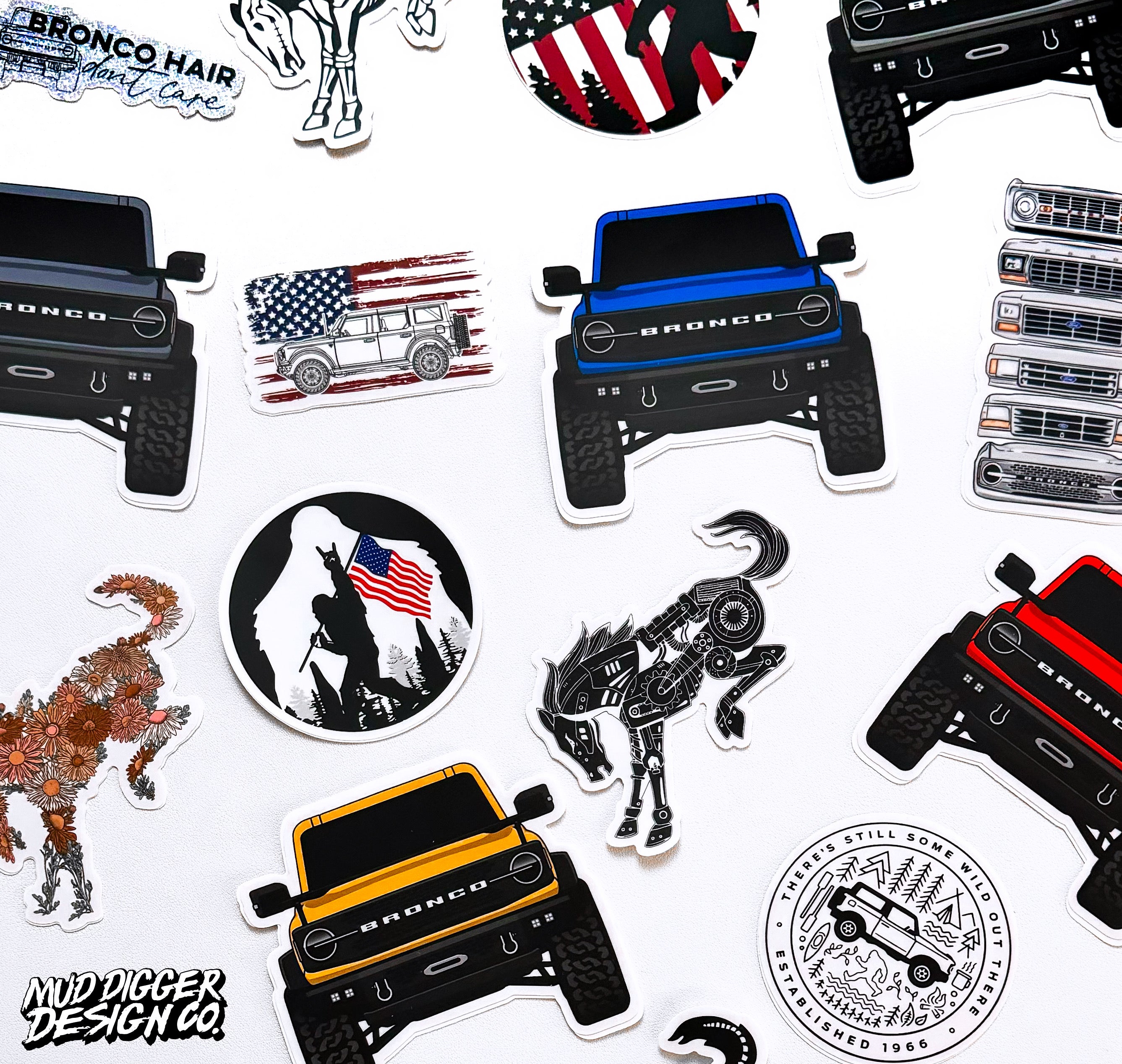 FREE Bronco Sticker Pack – Mud Digger Design Co