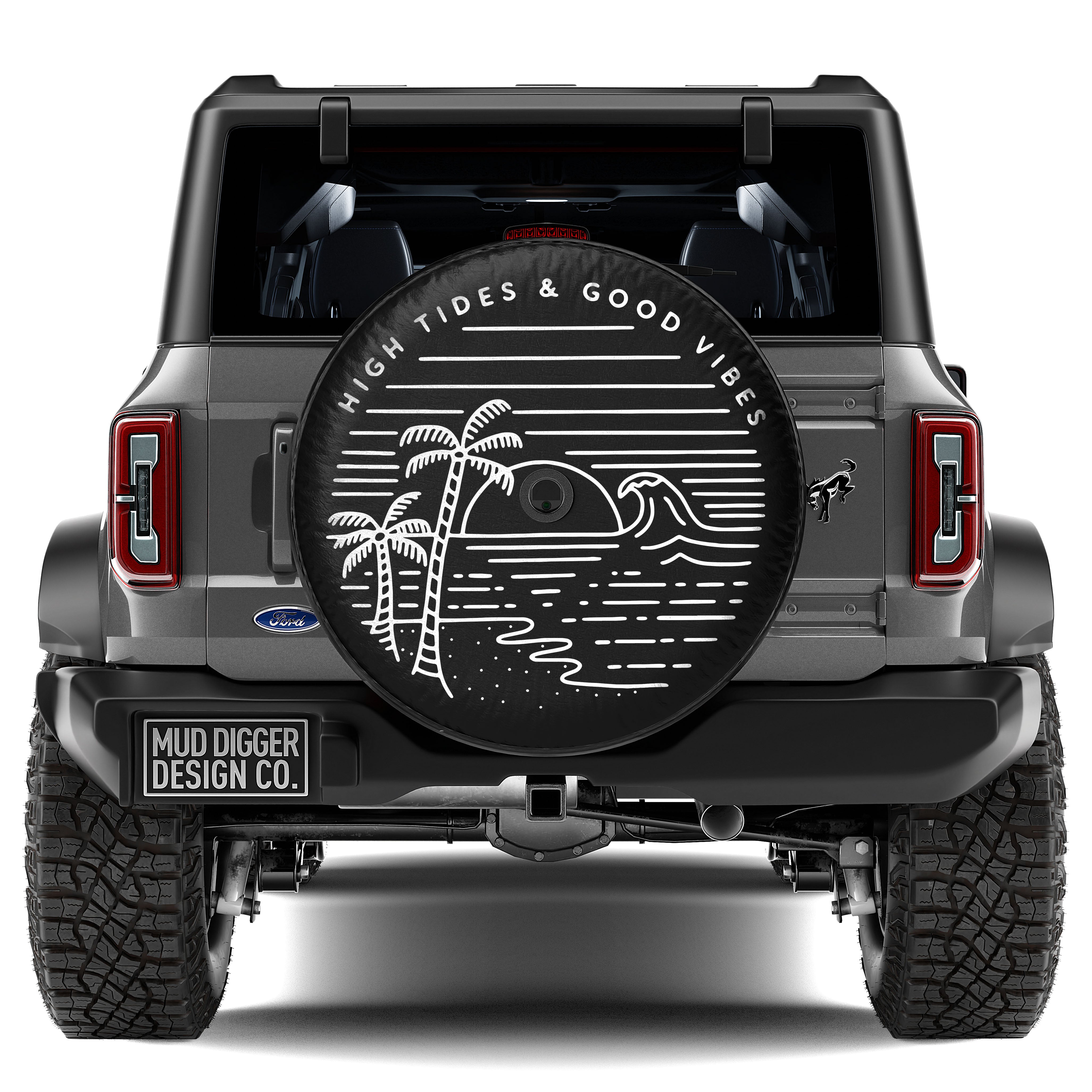 High Tides & Good Vibes Spare Tire Cover – Mud Digger Design Co