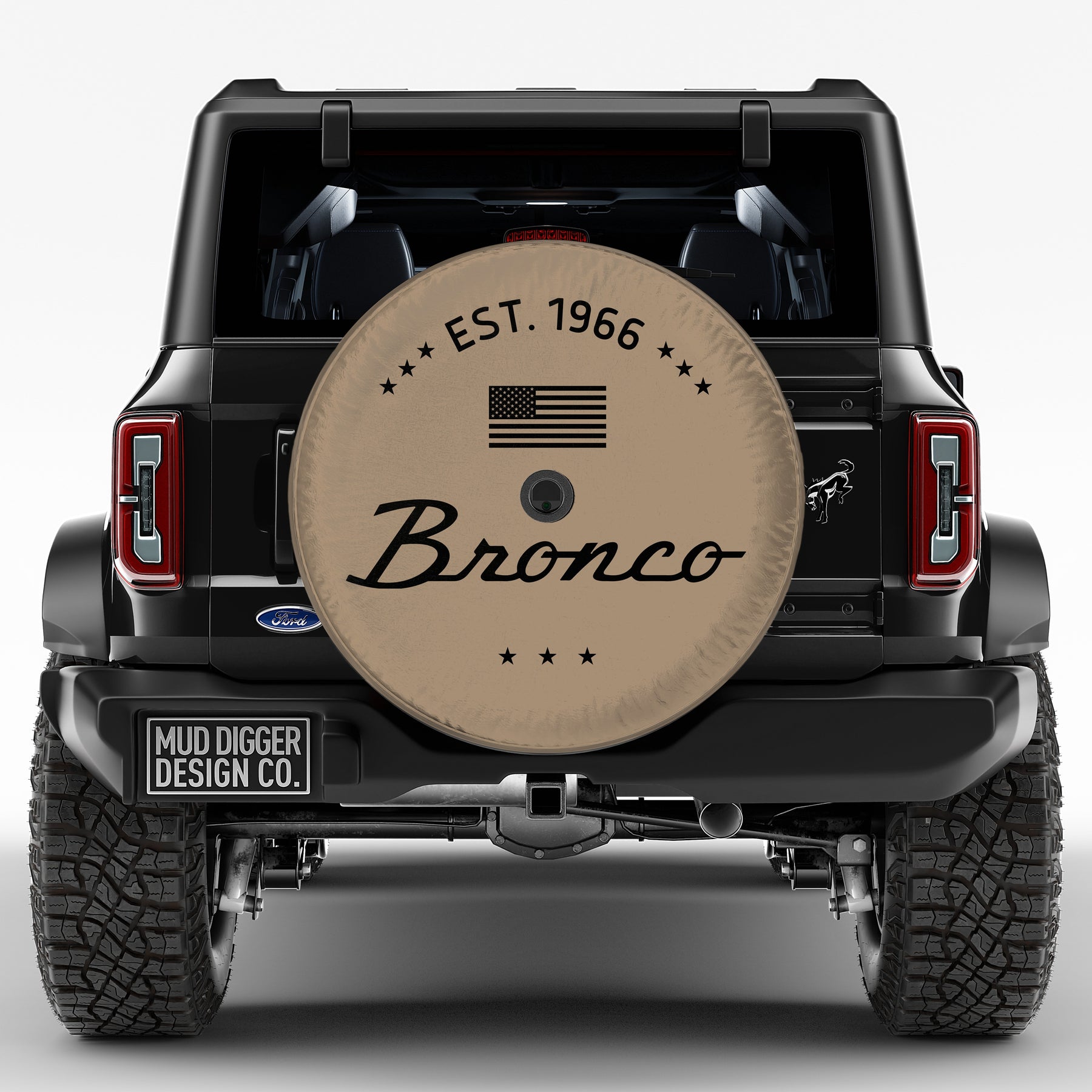 FORD BRONCO American Flag Tire Cover – Mud Digger Design Co